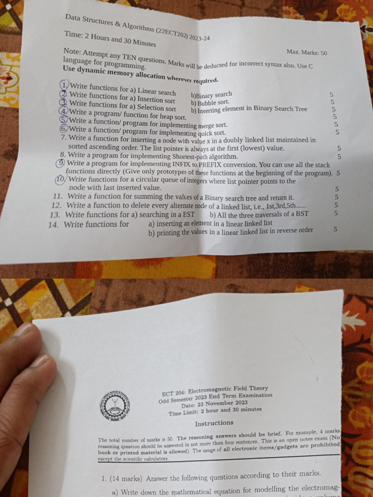 End Sem Papers | PDF