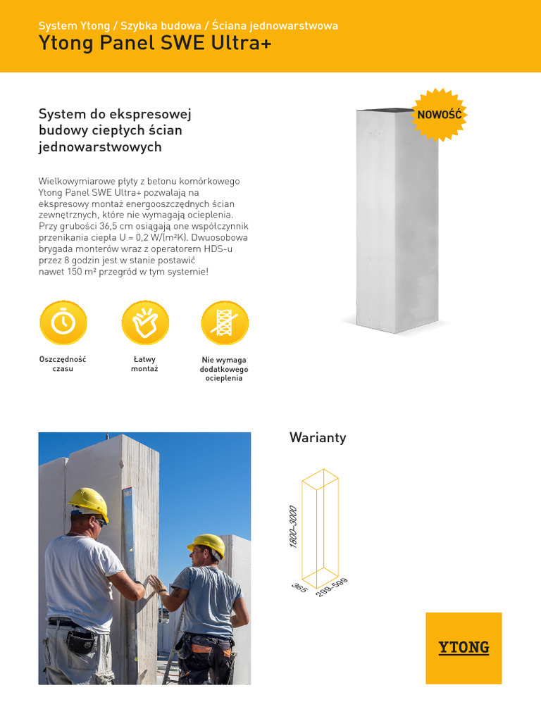 Ytong Panel SWE Ultra 072023 | PDF