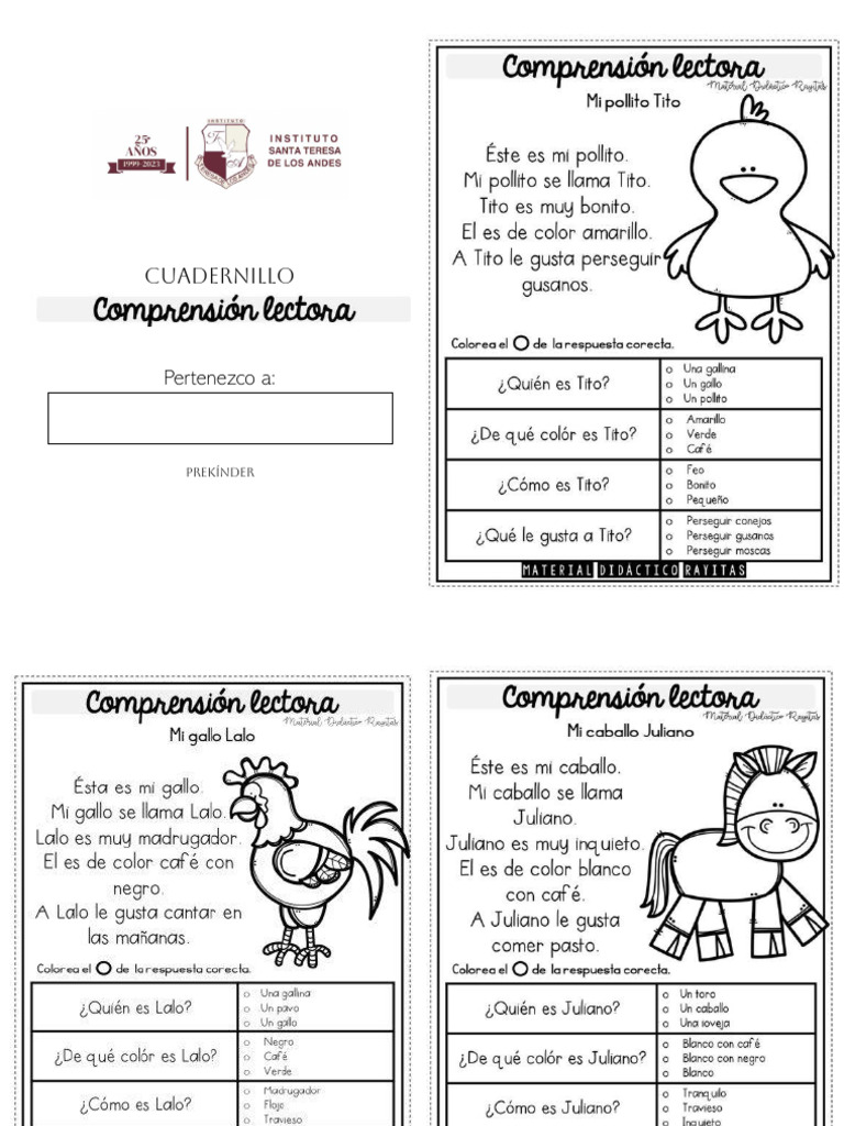 Cuadernillo de Mini Lecturitas | PDF