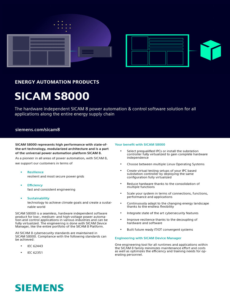 Sicam s8000 Profile | PDF | Virtualization | Automation