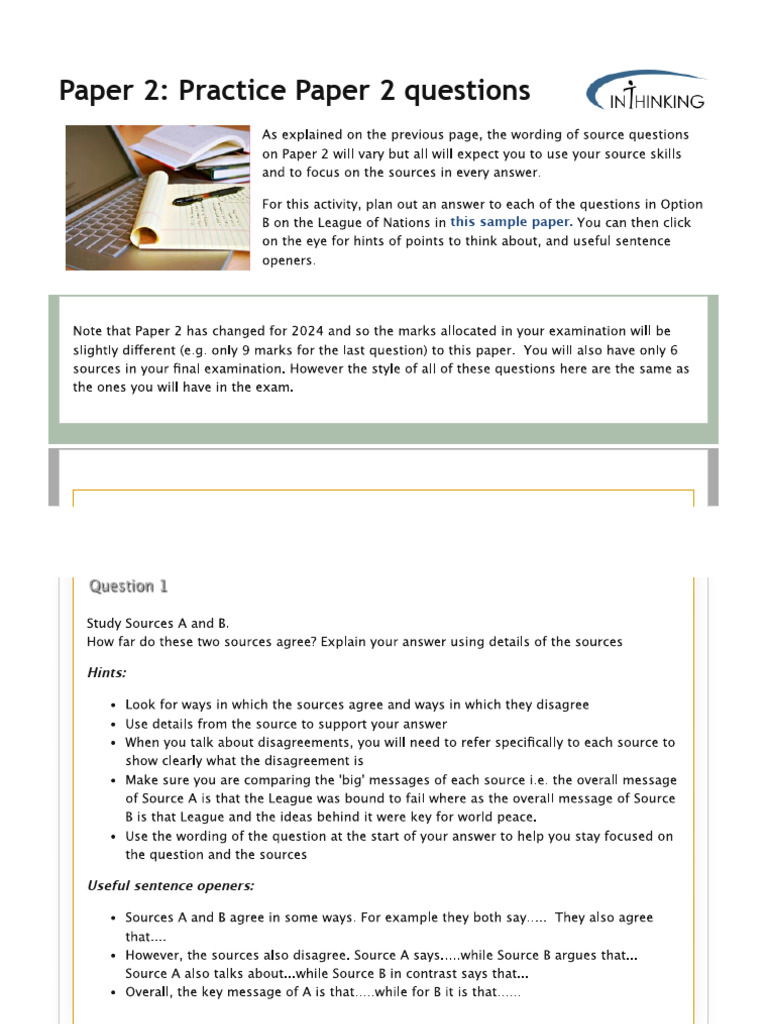 Paper 2 - How To Answer Questions | PDF