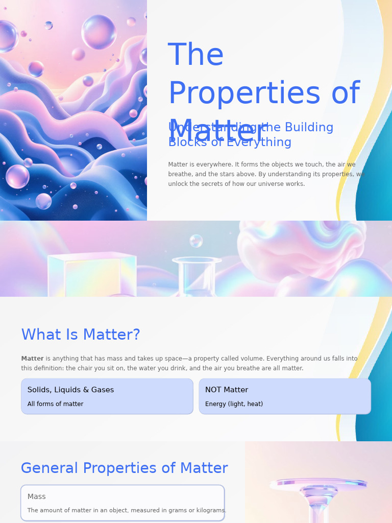 Properties of Matter Explained | PDF | Mixture | Matter