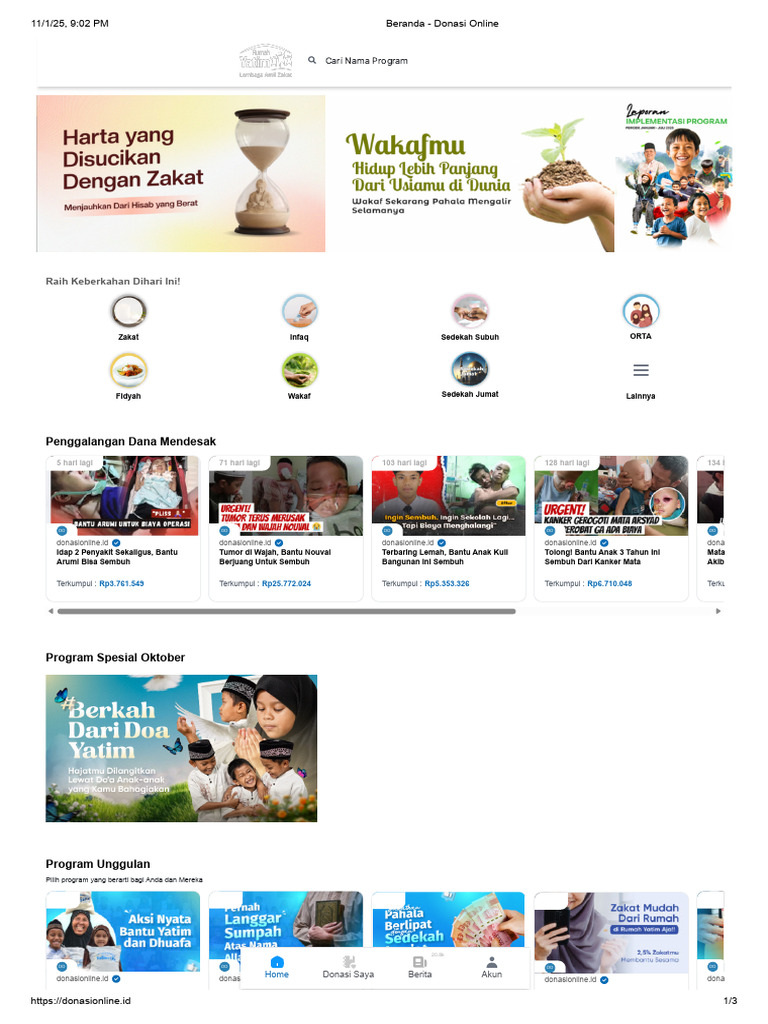 Donasi Online untuk Anak Yatim | PDF