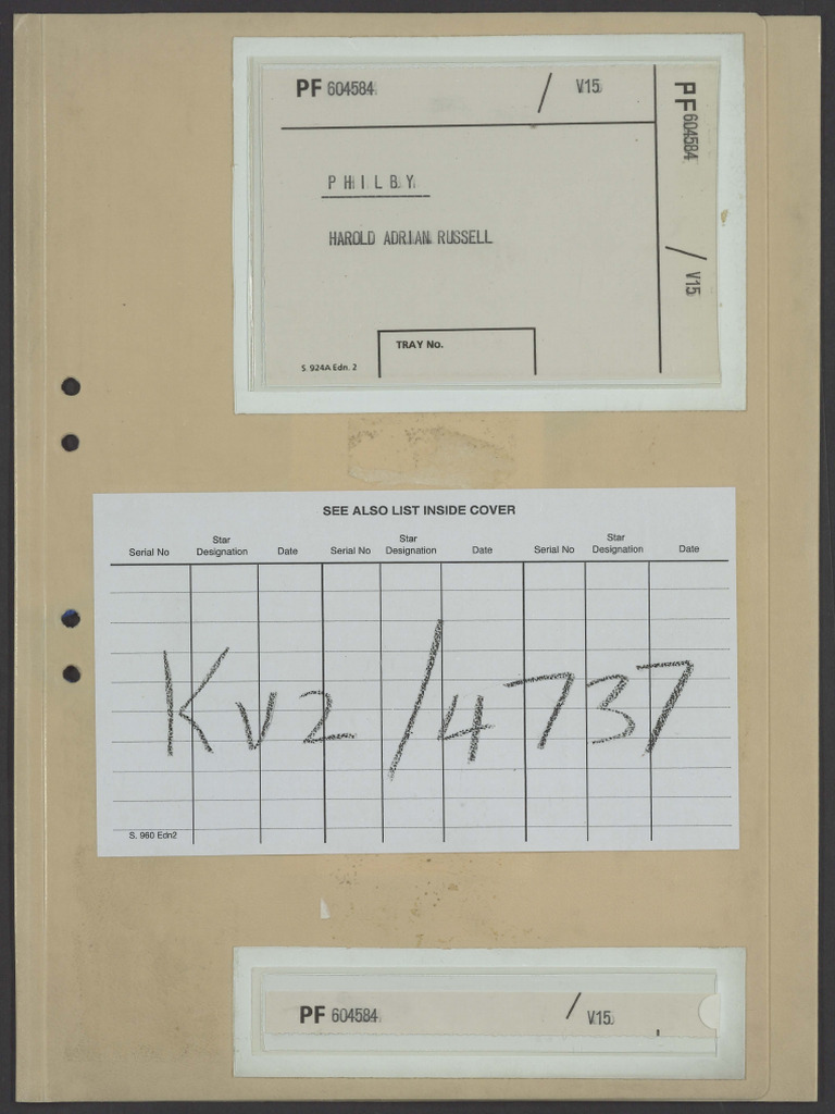 Kv2-4737 Kim Philby Files | PDF