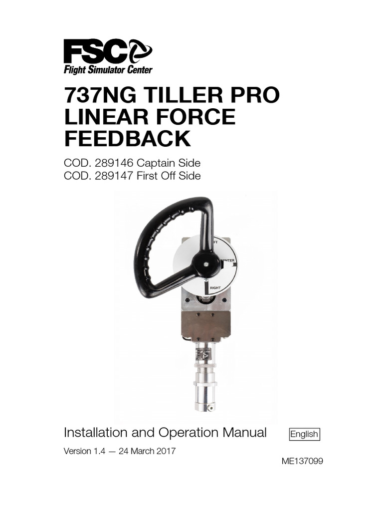 737NG Tiller Pro Installation Manual | PDF | Manufactured Goods