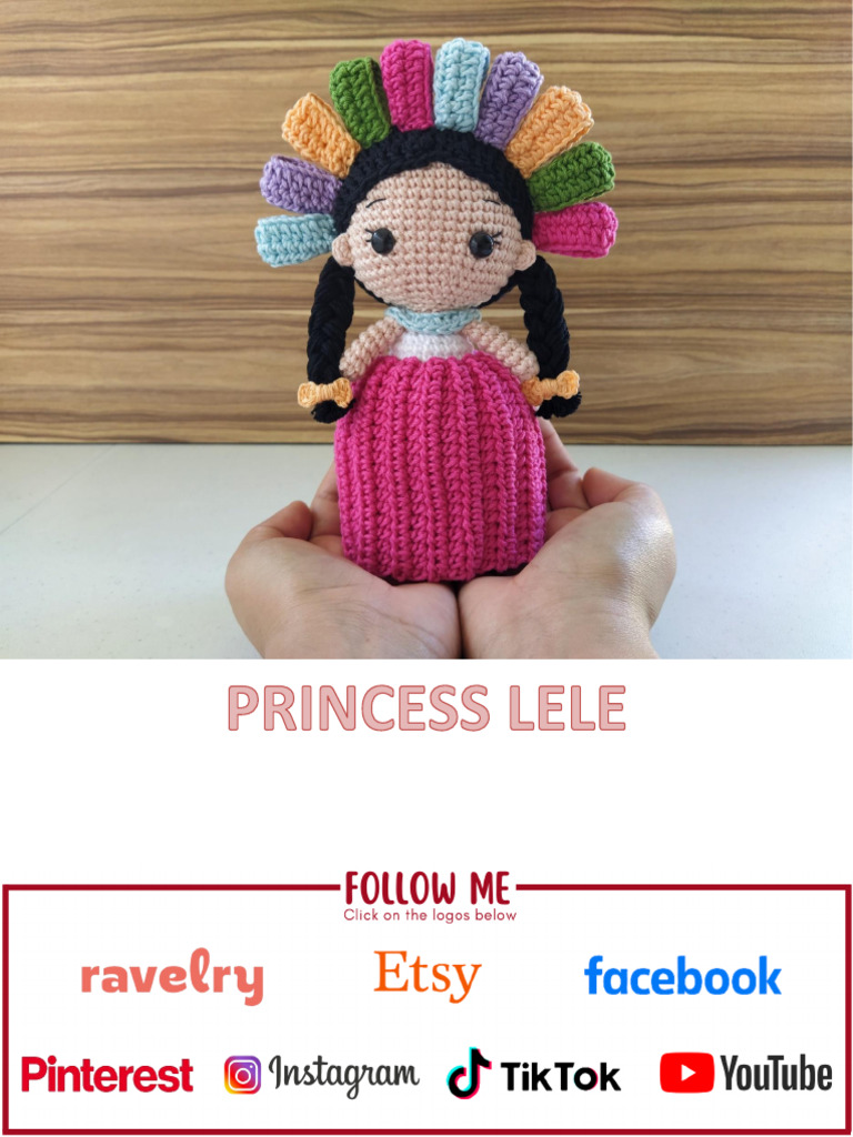 Crochet Pattern for Princess Lele | PDF | Crochet | Yarn