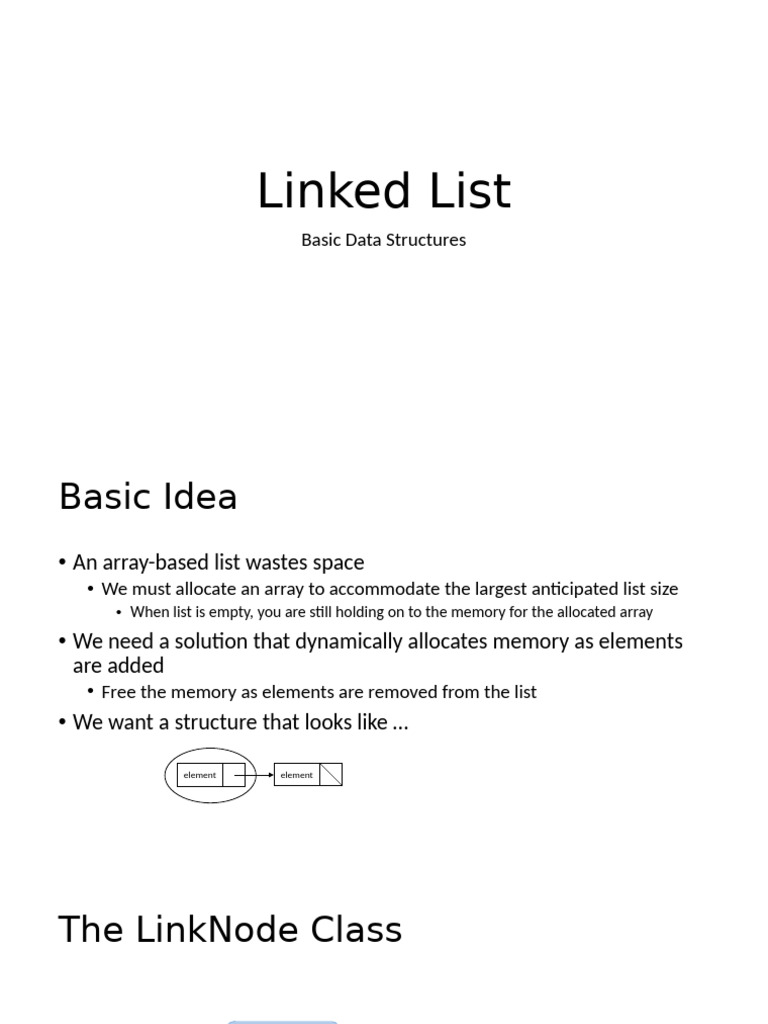 05 Basic Data Structures - Linked Lists | PDF | Pointer (Computer ...