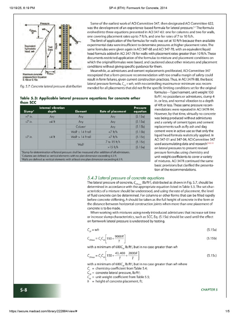 SP-4 Lateral Pressure | PDF