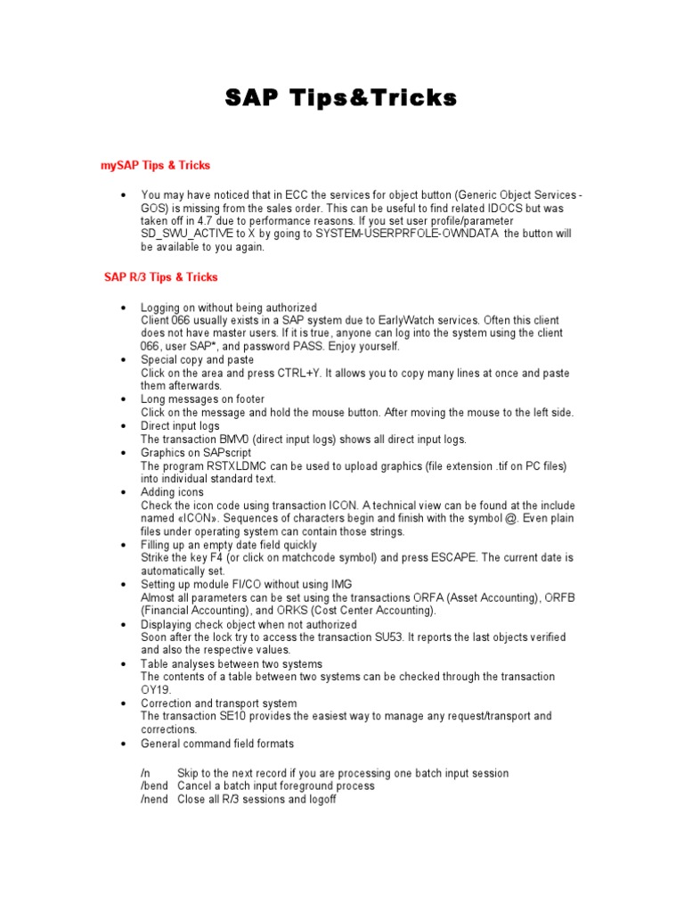 Sap Tipsandtricks Computer Network Transmission Control Protocol