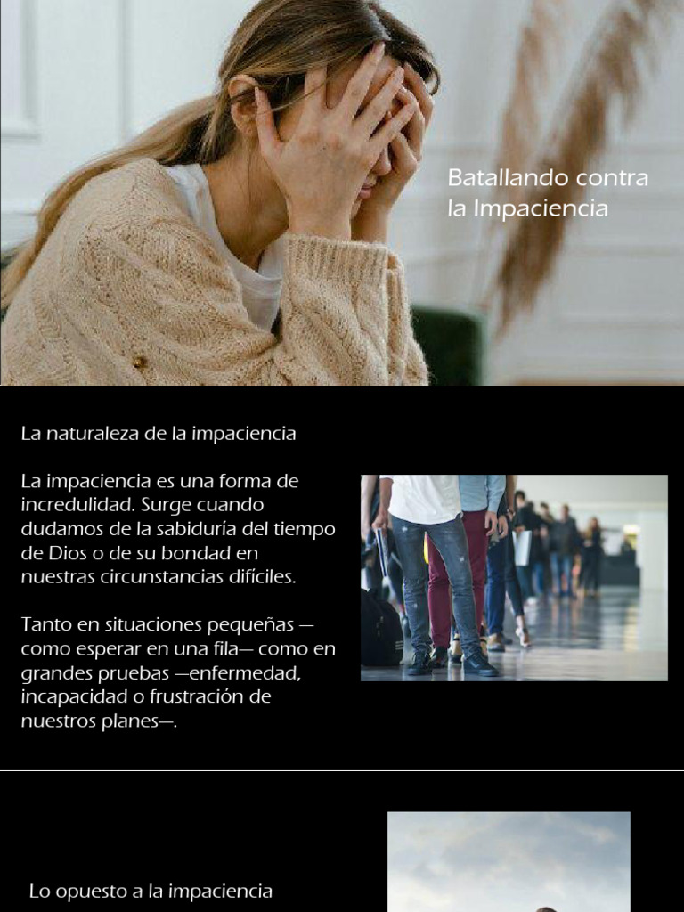 Batallando Contra La Impaciencia Presentacion | PDF | Dios