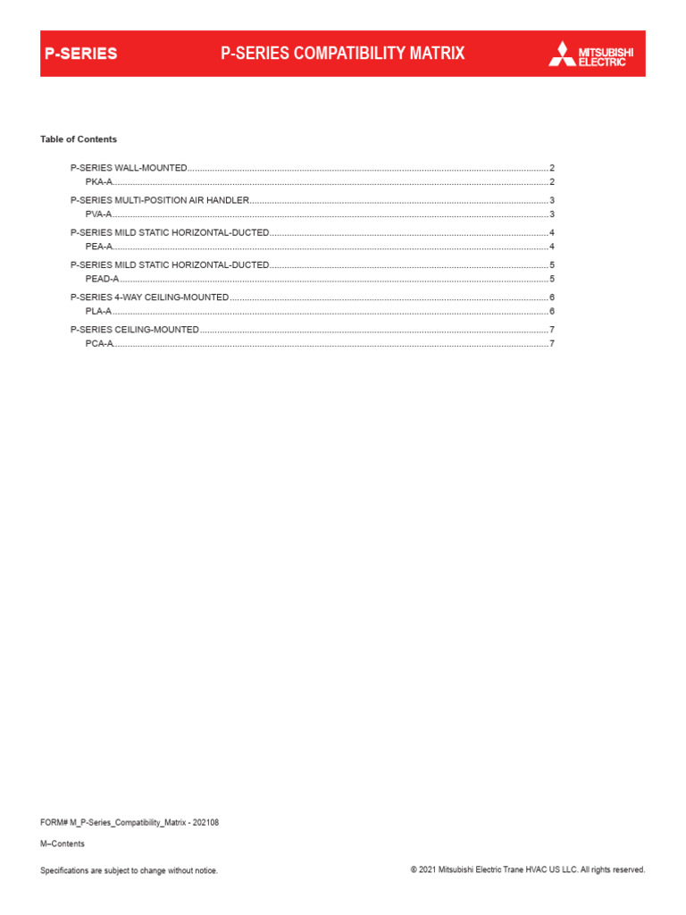 M P-Series Compatibility Matrix | PDF