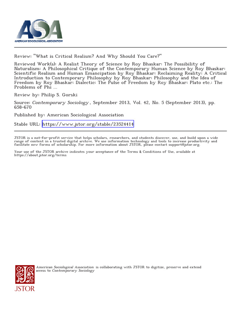 Understanding Critical Realism Explained | PDF | Science | Positivism