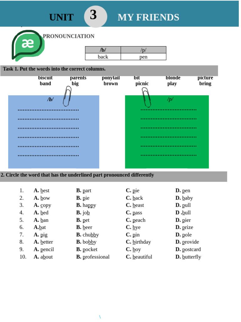 My Friends: Pronounciation | PDF