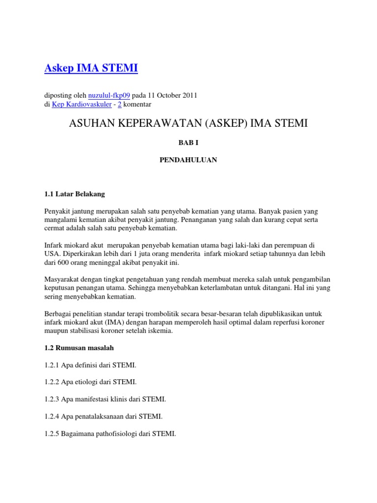 Askep IMA STEMI | PDF
