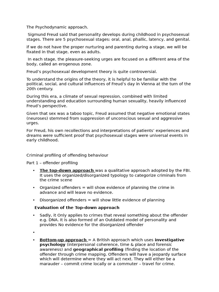 Offending Behaviour | PDF | Sigmund Freud | Restorative Justice