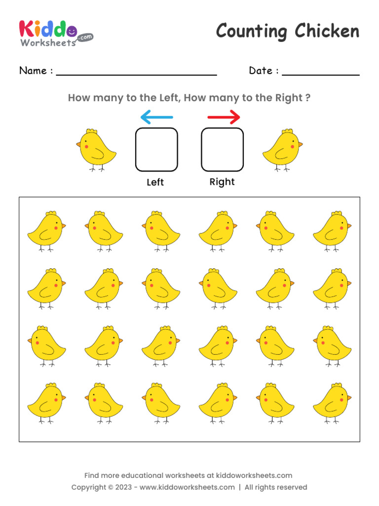 Counting Chicken Worksheets | PDF
