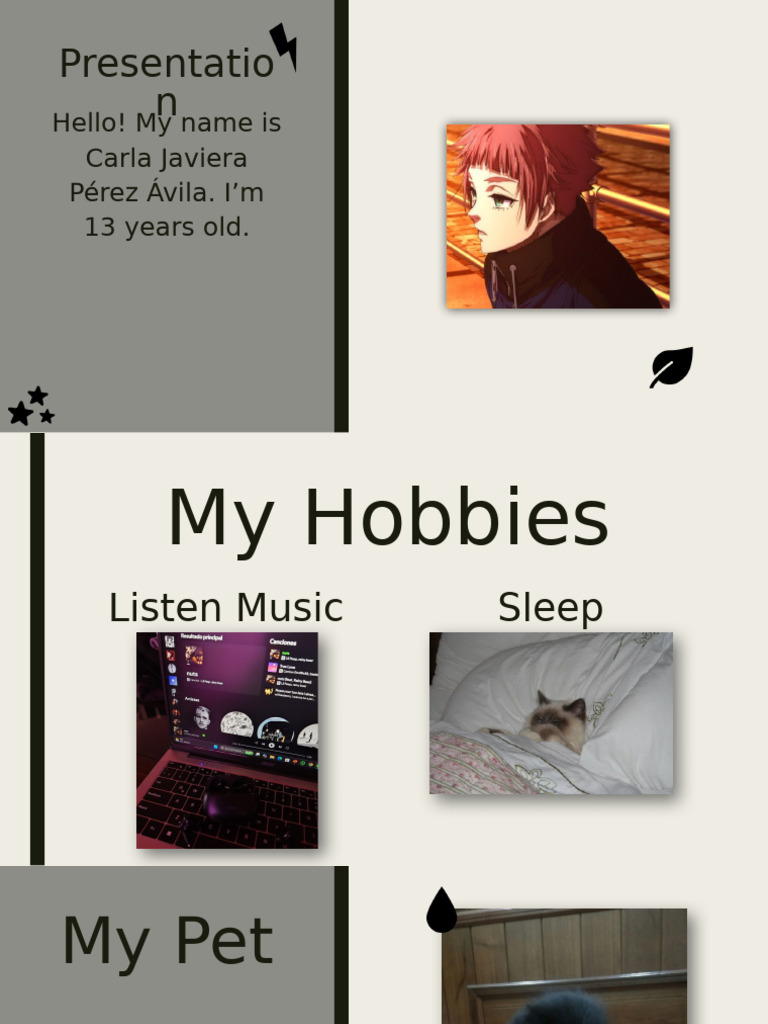 Carla's Hobbies and Pet Introduction | PDF