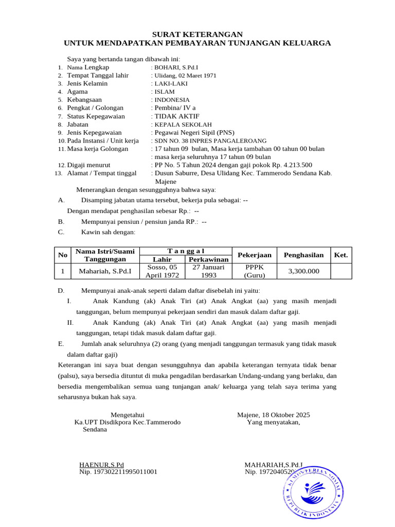Form KP4 Alm Di Wakilii Istri | PDF