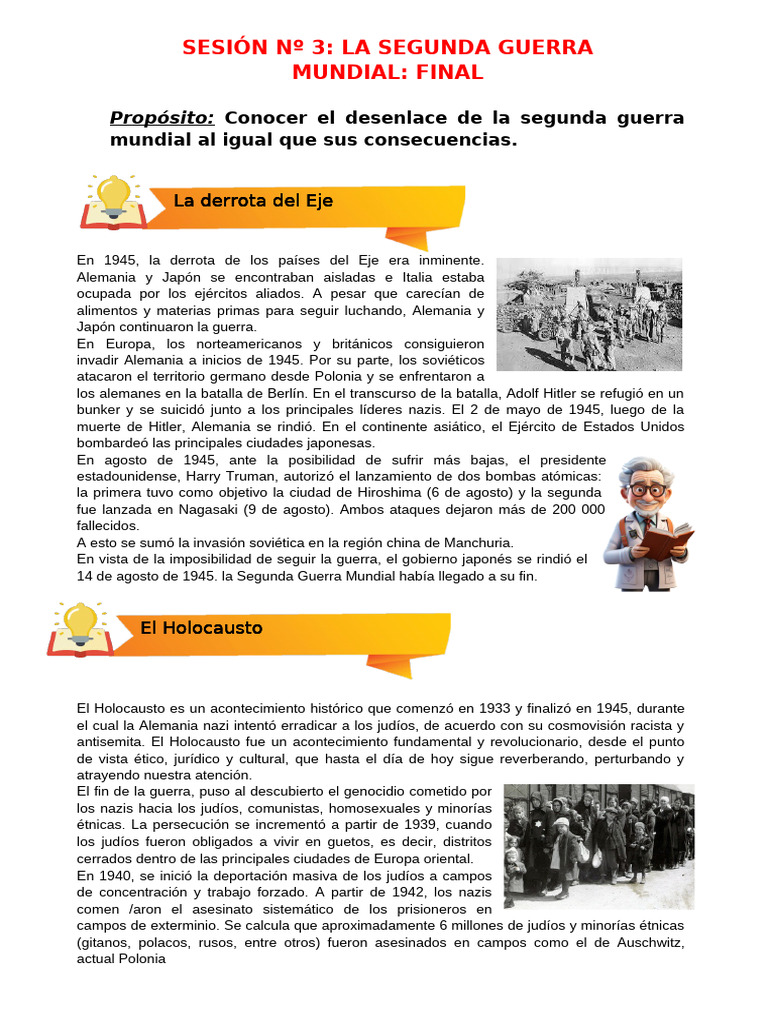 S3 Ficha de Actividad CCSS 5° | PDF | Alemania nazi | El Holocausto