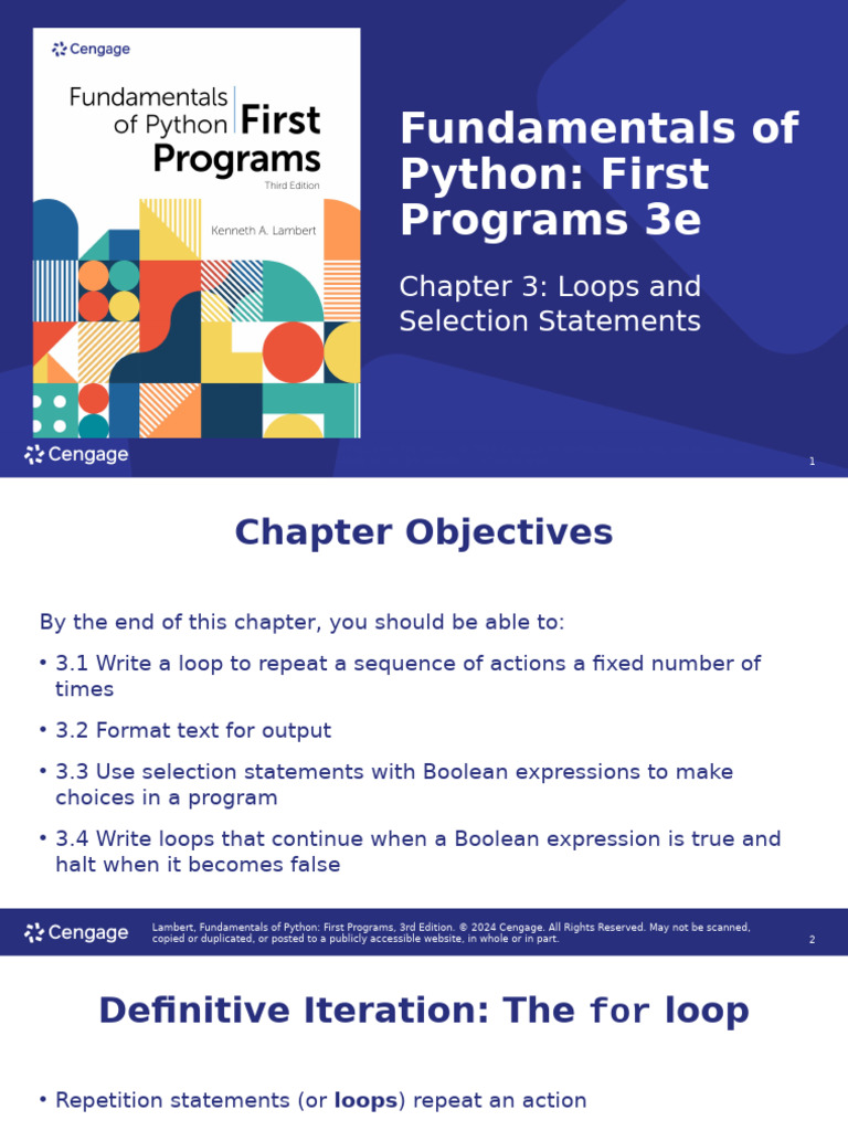 Lambert FunPython 3e Ch03 PowerPoint v2 | PDF | Control Flow | Boolean Data Type