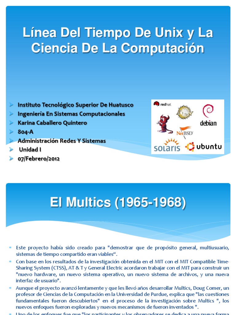 Evolución de Unix y su Impacto | PDF | Unix | Kernel (sistema operativo)