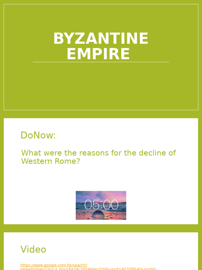Byzantine Empire Presentation | PDF | Byzantine Empire | Constantinople