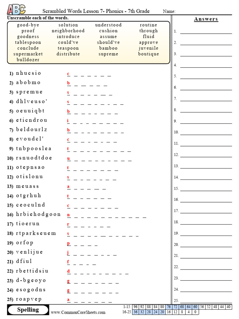 6th Grade Phonics - Unit 7 - Students | PDF | Chess Theory | Chess