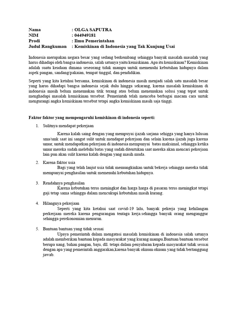 TUGAS 1 Rangkuman Implementasi Kebijakan Publik | PDF