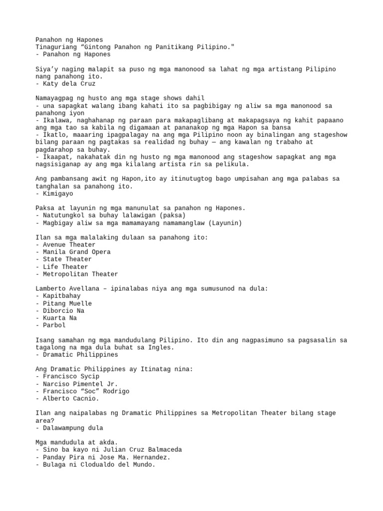 Panahon Ng Hapones | PDF