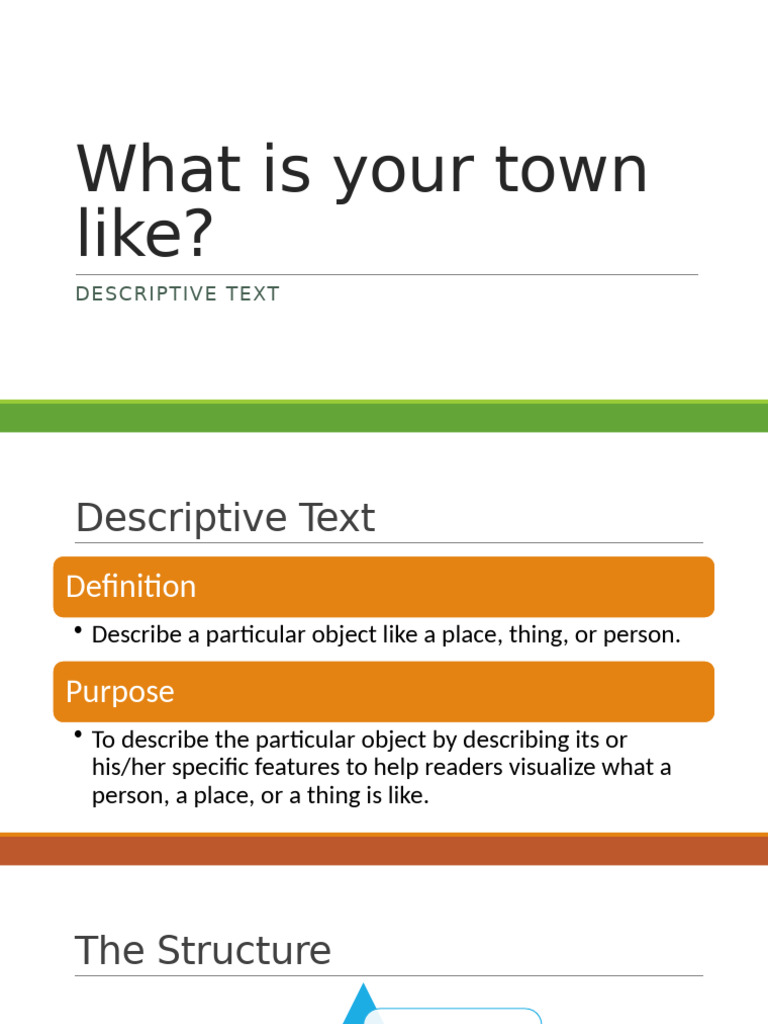 Describing Your Town's Landmark | PDF