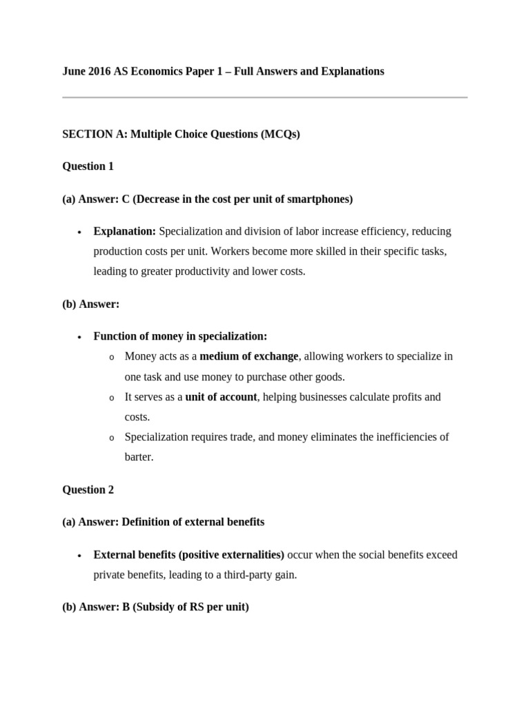 June Paper | PDF | Elasticity (Economics) | Price Elasticity Of Demand