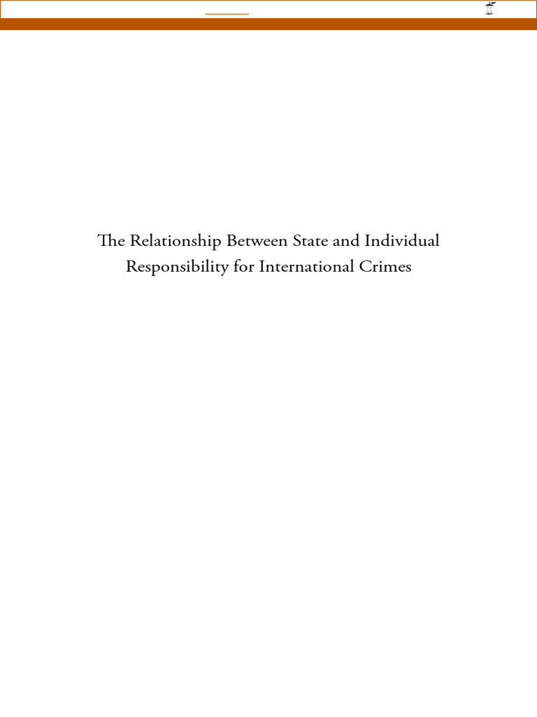 TH e Relationship Between State and Individual Responsibility For ...