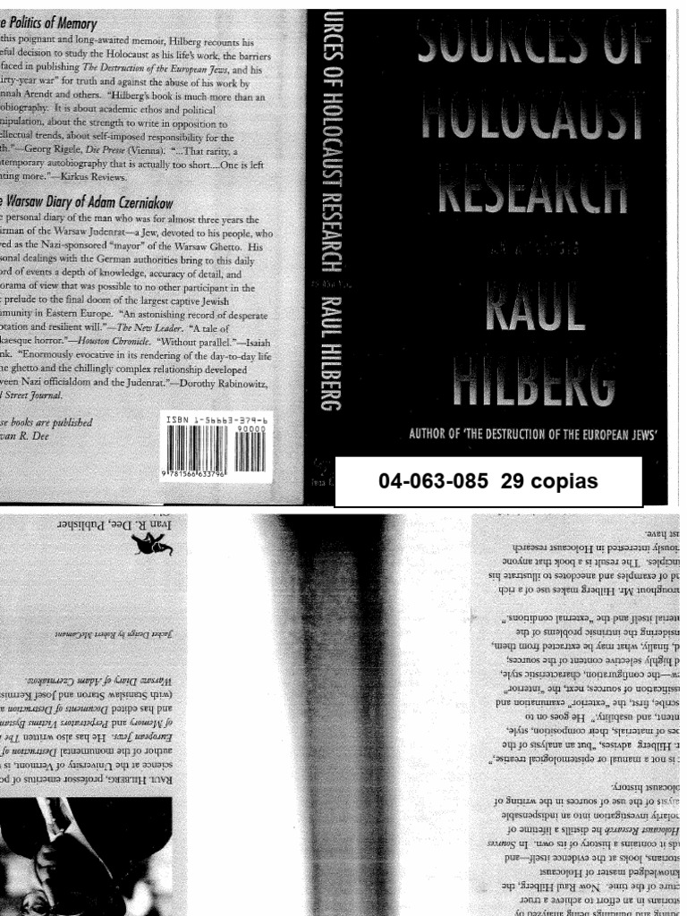 Hilberg - Sources of Holocaust Research - Preface y Types of Sources | PDF