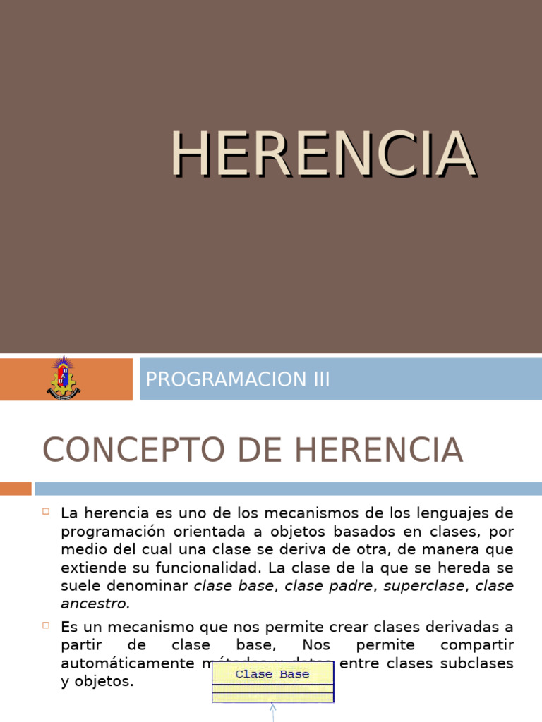 HERENCIA01 | PDF | Herencia (Programación Orientada a Objetos ...