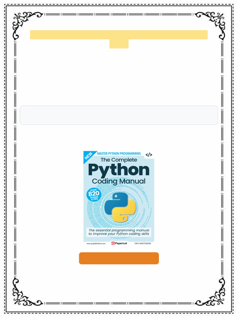 The Complete Python Coding Manual 18th Edition 2023 sample | PDF