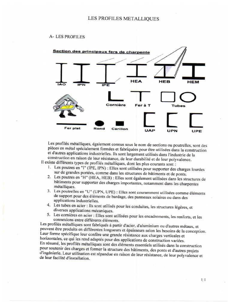 Les Profiles Metalliques | PDF