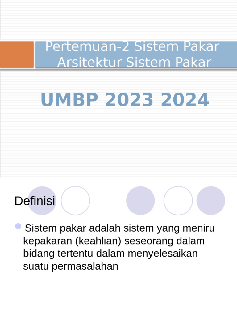 Modul-2 Arsitektur Sistem Pakar | PDF