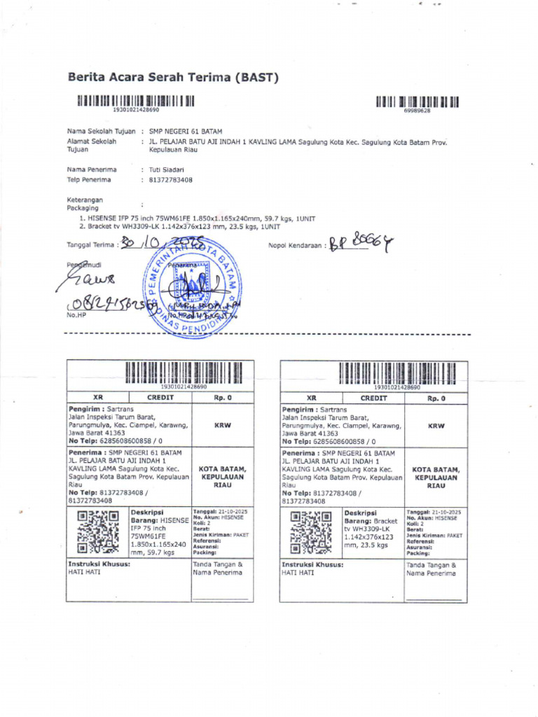 Dokumen Bast Perakitan Lengkap | PDF