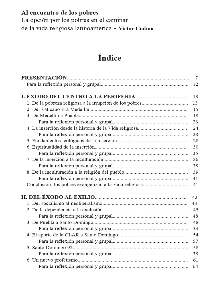 15 Victor Codina - Al Encuentro de Los Pobres. La Opción Por Los Pobres ...
