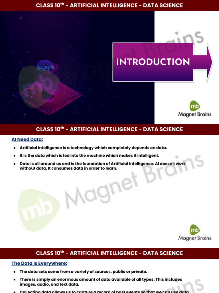 AI and Data Science for Class 10 | PDF | Artificial Intelligence ...