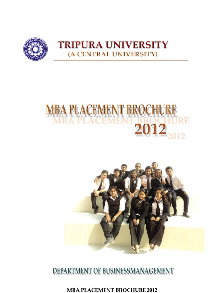 Tripura University MBA Placement Brochure | PDF | Master Of Business ...