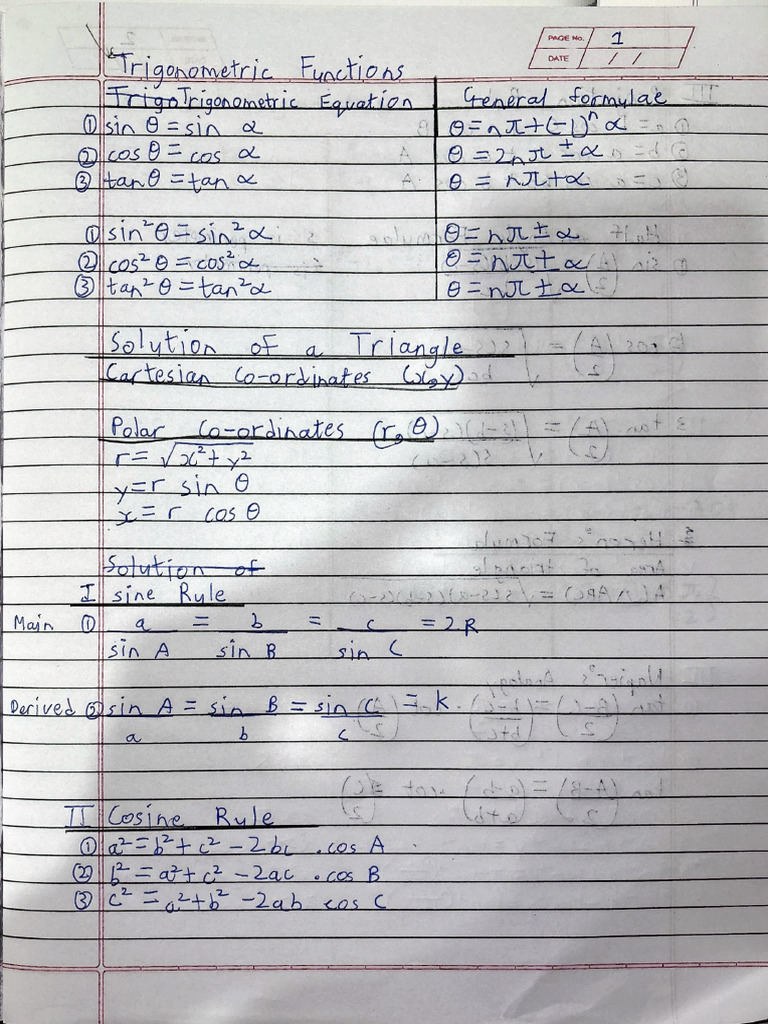 Trigonometric Equations | PDF