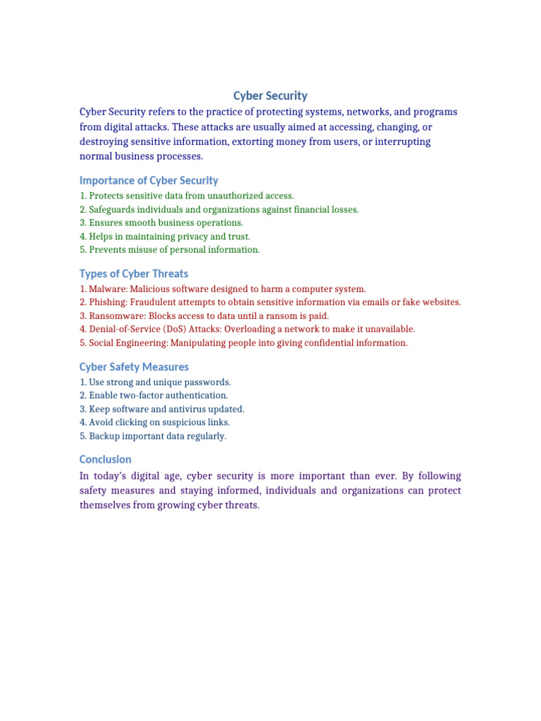 Cyber Security | PDF