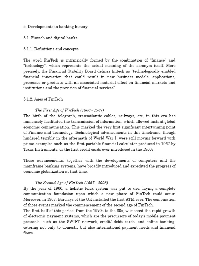 Developments in Banking History | PDF | Financial Technology | Finance ...