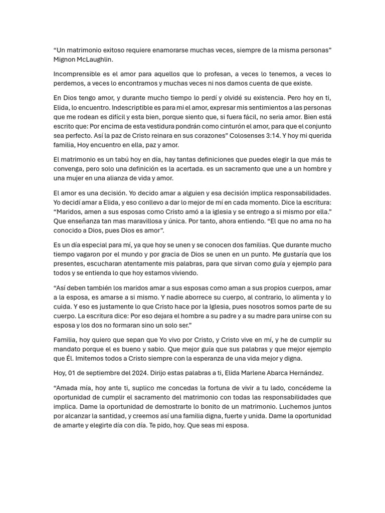 Un Matrimonio Exitoso Requiere Enamorarse Muchas Veces | PDF | Amor ...
