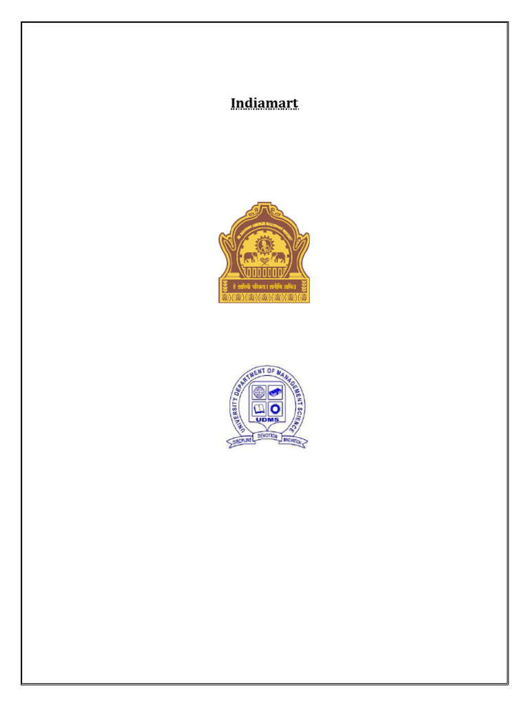 IndiaMART: B2B E-commerce Insights | PDF | E Commerce | Supply Chain