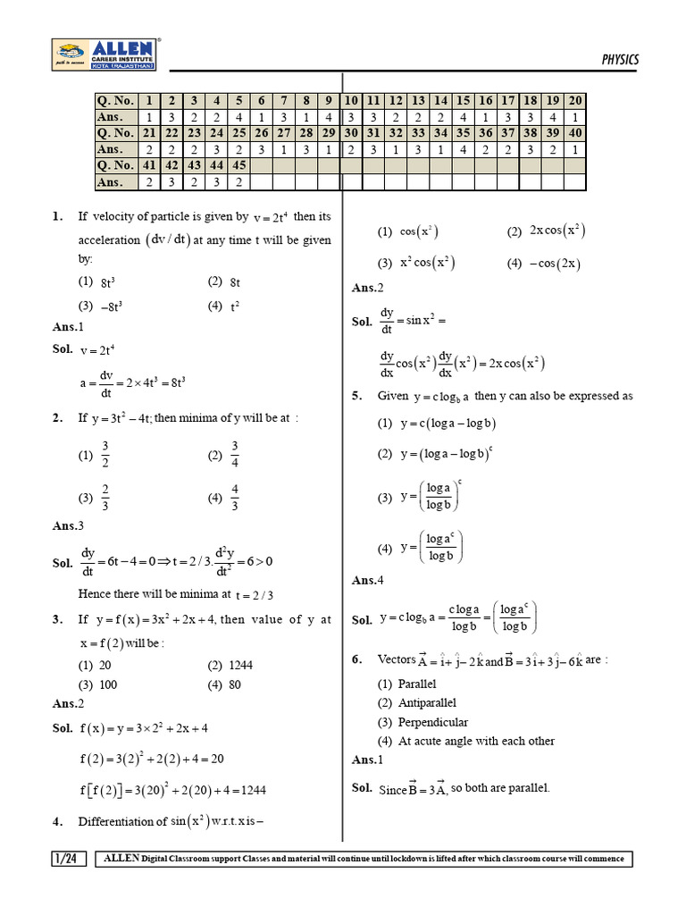 Basic Mathematics Used in Physics & Vector (Complete) - HS | PDF ...