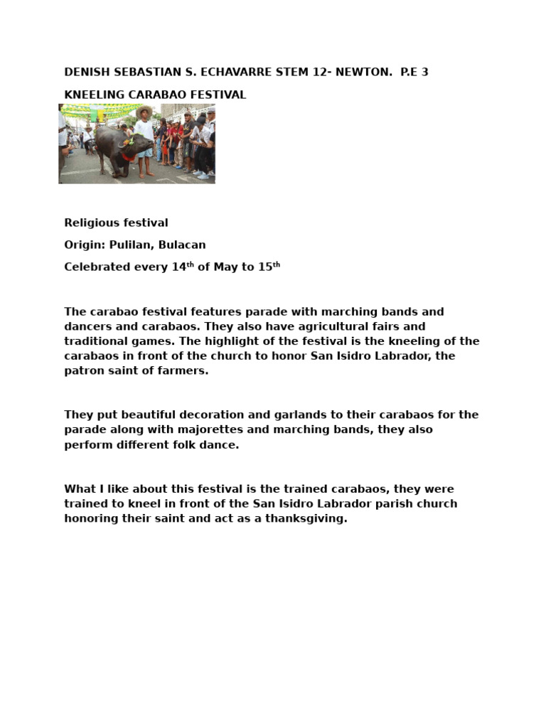 PE3 Festival | PDF