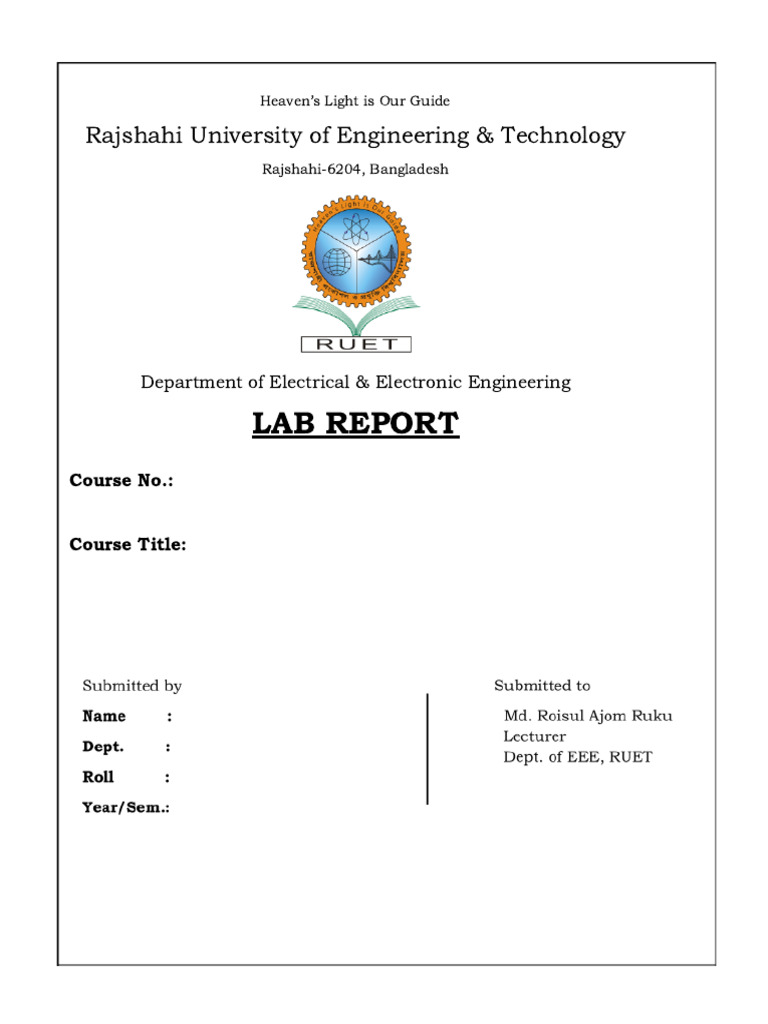 Lab Report Instructions | PDF | Theory | Electricity
