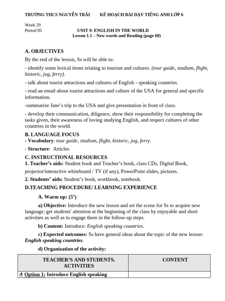 UNIT 9 LESSON 1 PART 1 New Words and Reading 3 2 | PDF | English Language | Vocabulary